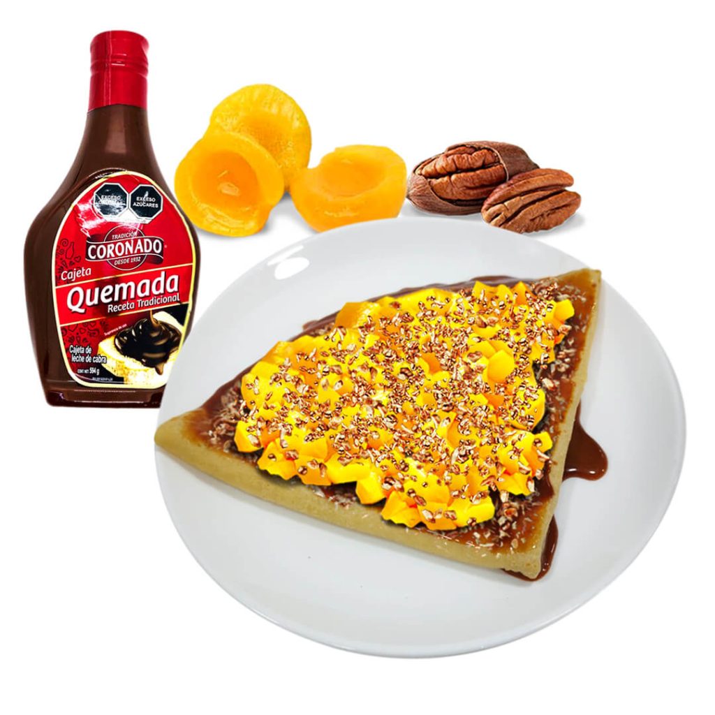 Crepa combinada de Cajeta, Durazno y Nuez - Creps33