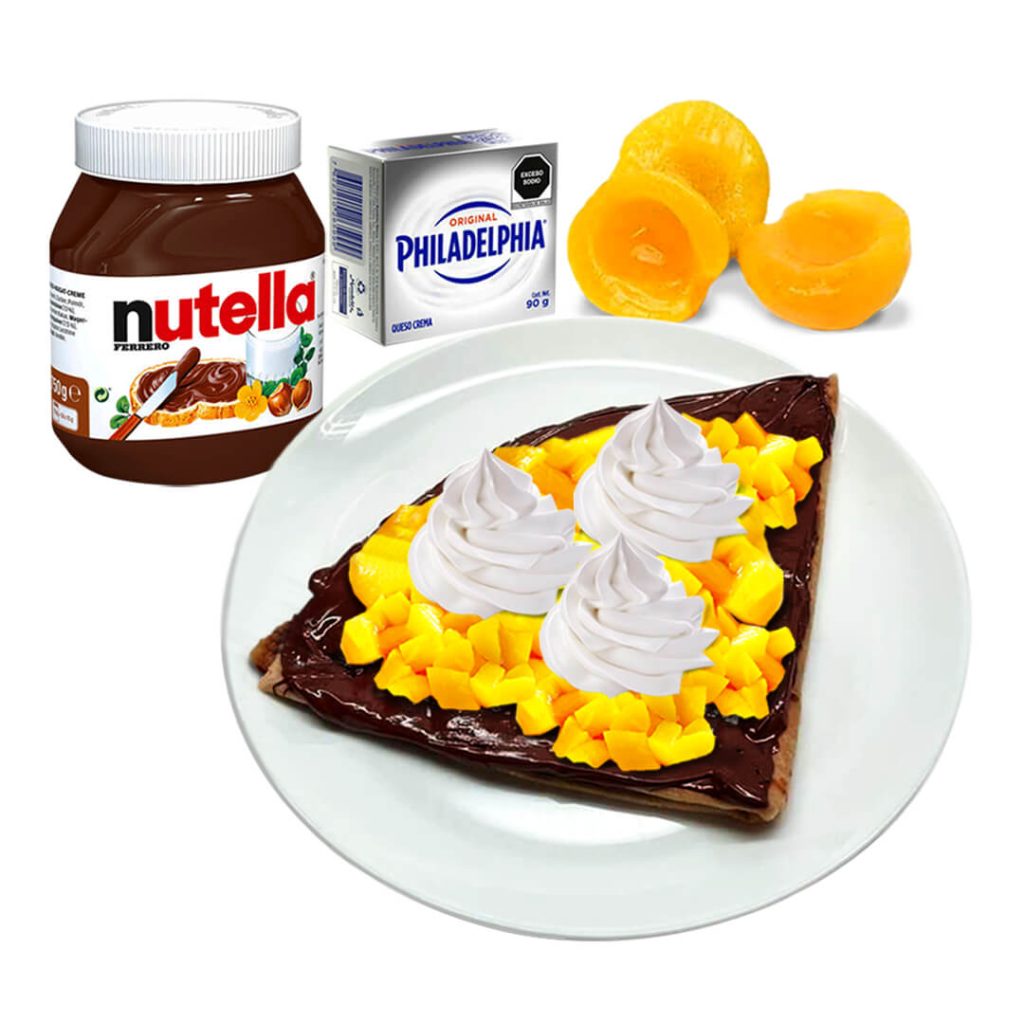 Crepa de Philadelphia, Crema Batida, Durazno y Nutella - Creps33