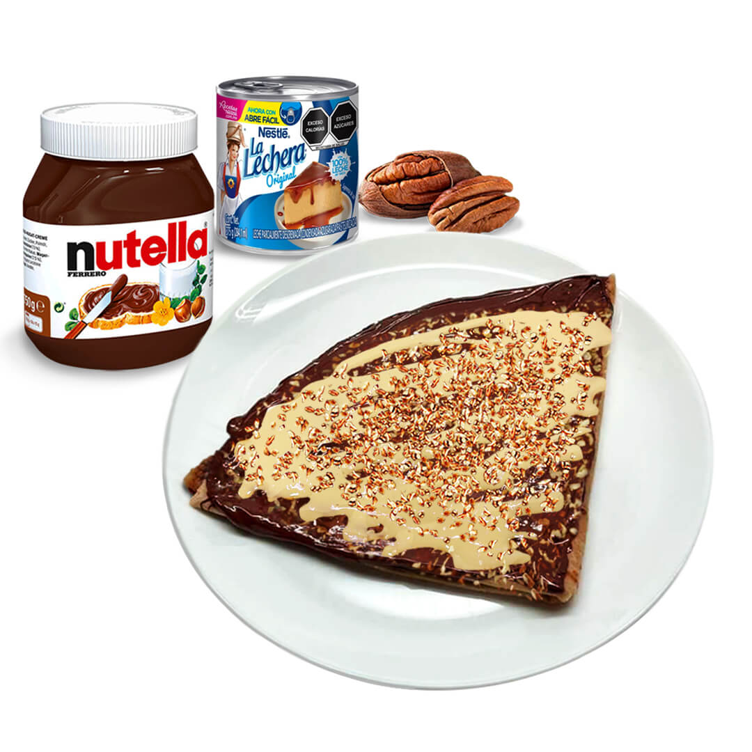 Crepa combinada de Nutella, Lechera Nuez - Creps33
