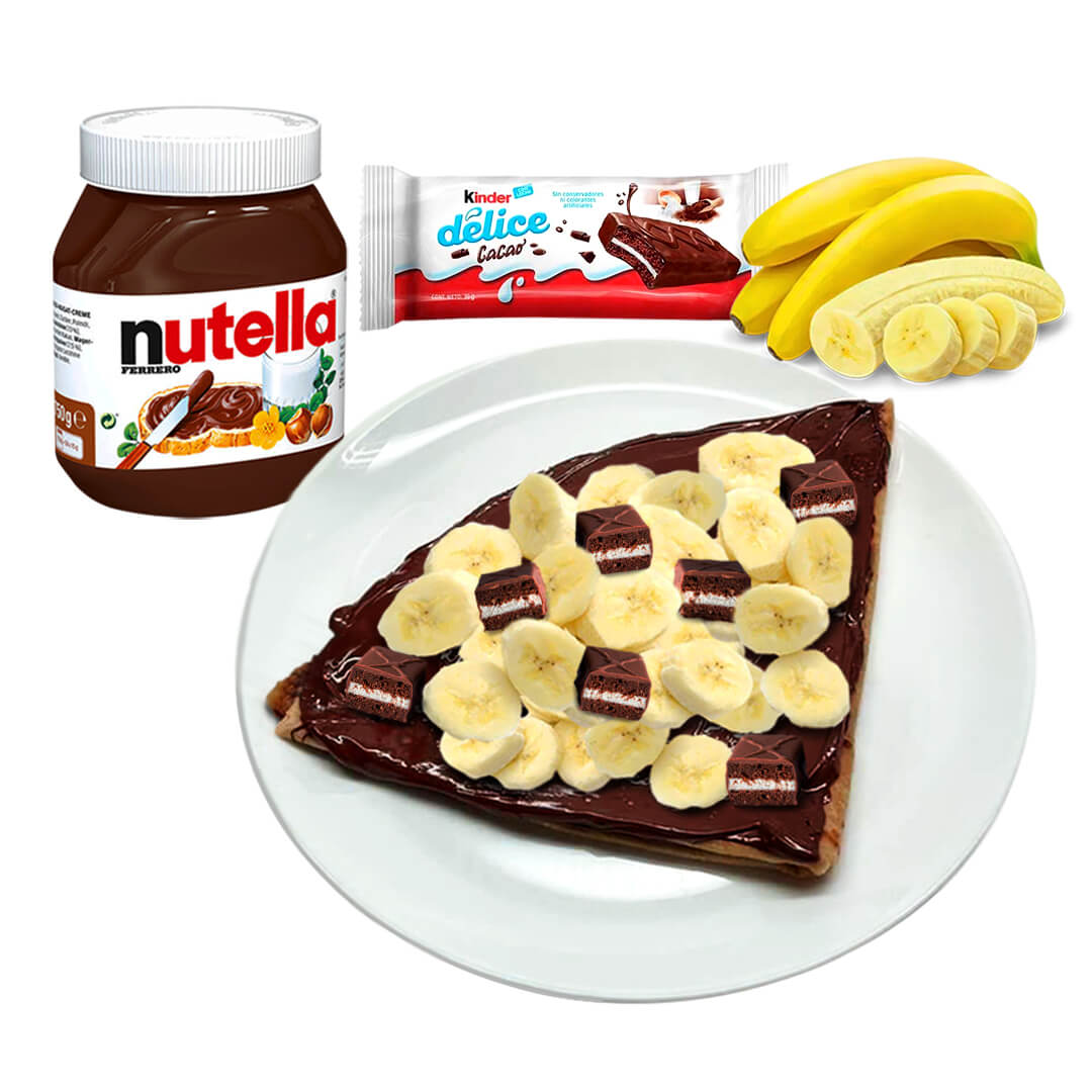 Crepa especial de Nutella, Plátano y Kinder Delice - Creps33